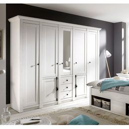 Kleiderschrank Home Affaire, B:236cm H:206cm T:64cm, wei&szlig;, FSC-zertifizierter Holzwerkstoff, Jugendzimmer, Schr&auml;nke, "California Landhaus