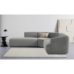 Ecksofa, B:211cm H:74cm T:267cm, grau, LeGer Home by Lena Gercke, 100% Polyester, Sofas, "LYZA L-Form links/rechts, Modularsofa, Maße B/T/H: