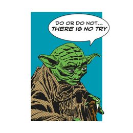Komar Bild "Star Wars Classic Comic Quote Yoda", B/H/T: 50cm x 70cm, Star Wars, 1 Stk., bunt, Wohnzimmer, Bilder, Wandbild zur Dekoration im