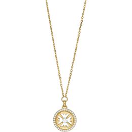 Emporio Armani Damen Kette mit Anh&auml;nger "Schmuck Geschenk Silber 925 Halsschmuck LOGO ESSENTIALS", Silber 925 (Sterlingsilber), L: 45, gold, Silber