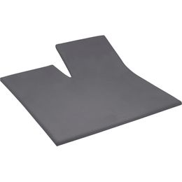 Spannbettlaken Cinderella, B:180cm L:210cm, grau, Satin, Obermaterial: 100% Baumwolle, Bettlaken, "Satin Split Sundays", f&uuml;r Topper bis 15 cm H&ouml;he