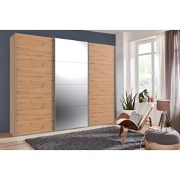 Schwebet&uuml;renschrank wimex, B:270cm H:236cm T:64cm, braun, Spanplatte, Schr&auml;nke, "Norderstedt", INKLUSIVE 2 Stoffboxen und 2 zus&auml;tzliche Einlegeb&ouml;den,
