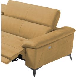 Ecksofa Egoitaliano, B:272cm H:96cm T:203cm, braun, Luxus-Micofaser Lederoptik (100% Polyester) ist ein neues technisches Gewebe mit einem visuellen