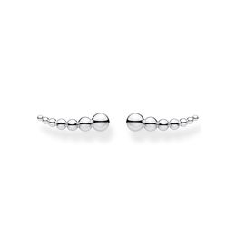 Thomas Sabo Damen Paar Ohrstecker "Ear climber Kugeln silber", Silber 925 (Sterlingsilber), silber, Silber 925 (Sterlingsilber), Ohrringe