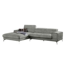 Ecksofa W.Schillig, B:303cm H:70cm T:193cm, grau, Stoff S37 (100% Polyester): Luxus-Microfaser in Lederoptik, Wohnzimmer, Sofas, "piedroo, Designsofa