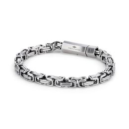 Fynch-Hatton Herren Königsarmband "Schmuck Geschenk Edelstahl Armkette The King Chain", 18,5cm, Edelstahl, silber, Edelstahl, Armbänder