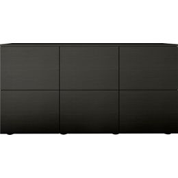 borchardt M&ouml;bel Kommode BORCHARDT M&Ouml;BEL, B:139cm H:72cm T:35cm, schwarz, Spanplatte, Sideboards, "Rova", Breite 139 cm