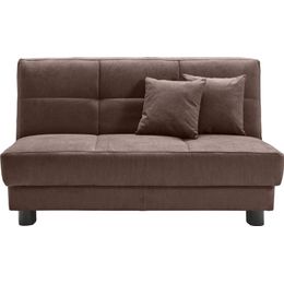 ell+ell Schlafsofa ELL + ELL, B:125cm H:90cm T:100cm, braun, 100% Polyester, Jugendzimmer, Sofas, "Tilda", Breite 125 cm, inkl. 2 Zierkissen