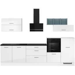 K&uuml;chenzeile IMPULS K&Uuml;CHEN, B:320cm H:206,2cm T:60cm, wei&szlig;, Komplettk&uuml;chen-Sets, ""New York", Schubk&auml;sten mit Soft-Close", w&auml;hlbare Ausrichtung,
