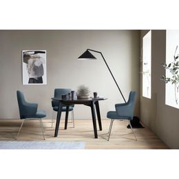 Polsterstuhl stressless, B:58cm H:92cm T:59cm, blau, Microfaser DINAMICA (88% Polyester, 12% Polyurethan), Esszimmer, St&uuml;hle, "Laurel", Low Back mit