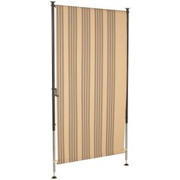 Klemm-Senkrechtmarkise, B:150cm H:225cm, beige, Angerer FREIZEITM&Ouml;BEL, Polyacryl, Markisen, beige/braun, BxH: 150x225 cm