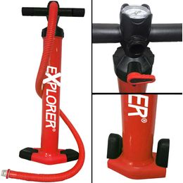 EXPLORER Handpumpe "SUP Doppelhubkolbenpumpe", B:27,5cm H:62cm, rot, Pumpen