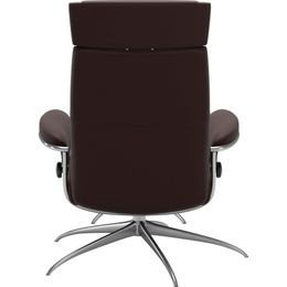 stressless "Paris" Set, Relaxsessel mit Hocker, mit Hocker, Low Back mit Kopfst&uuml;tze, mit Star Base, Gestell Chrom