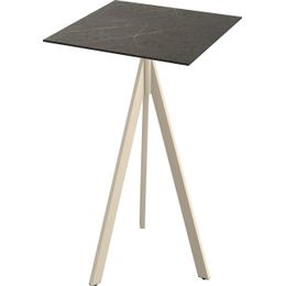 Klapptisch Essentials, B:70cm H:110cm T:70cm, beige, Pulverbeschichteter Stahl + HPL Tischplatte, Garten, Tische, "Infinity", in verschiedenen