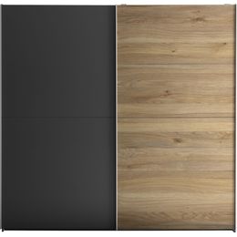 Schwebet&uuml;renschrank Schlafkontor, B:215cm H:210cm T:60cm, grau, Holzwerkstoff, Schr&auml;nke, "Melton Kleiderschrank mit Schiebet&uuml;ren und