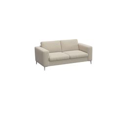 2-Sitzer FLEXLUX, B:164cm H:85cm T:92cm, wei&szlig;, 100% Polyester, Sofas, "Fiore, super Sitzkomfort durch Kaltschaum im Sitz", breite Armlehnen, F&uuml;&szlig;e Alu