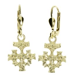 OSTSEE-SCHMUCK Damen Paar Ohrh&auml;nger "- Hiddensee 15 x 13 mm - Gold 333/000 -", Gelbgold 333, gold, Gelbgold 333, Ohrringe