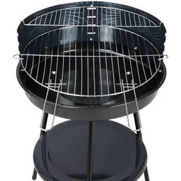 Holzkohlegrill Tepro, B:52cm H:81cm T:52cm, schwarz, Grills, "Highland", BxTxH: 52x52x81 cm