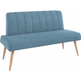 Sitzbank, B:162cm H:92cm T:68cm, blau, exxpo - SOFA FASHION, Struktur: Webvelour, 100% Polyester, Esszimmer, Sitzb&auml;nke, "Costa, moderne