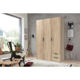 Kleiderschrank wimex, B:120cm H:185cm T:54cm, braun, Spanplatte, Ankleidezimmer, Schr&auml;nke, "Modena", Dreht&uuml;ren-Schrankprogramm