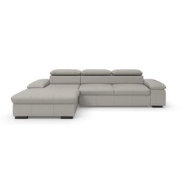 Ecksofa Home Affaire, B:286cm H:73cm T:174cm, grau, Luxus-Microfaser Lederoptik (100% Polyester);Luxus-Microfaser ALTARA NUBUCK (100%