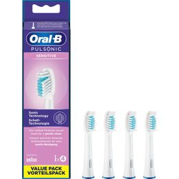 Oral-B Herren Aufsteckbürsten "Pulsonic Sensitive", 4 Stk., weiß, Zahnbürstenköpfe