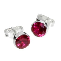 OSTSEE-SCHMUCK Damen Paar Ohrstecker "OSTSEE-SCHMUCK Ohrstecker Classic 6 mm Ohrstecker Classic 6 mm", 7mm rund, Silber 925 (Sterlingsilber), wei&szlig;,