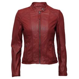 Mustang Damen Lederjacke "Sanibel", rot, Gr. M, Obermaterial: 100% Lammleder; Futter: 100% Baumwolle; &Auml;rmelfutter: 100% Polyester, Jacken
