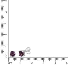 Vivance Damen Paar Ohrstecker "925-Sterling Silber rhodiniert Amethyst", one-size, Silber 925 (Sterlingsilber), wei&szlig;, Silber 925 (Sterlingsilber),