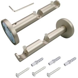 Doppeltr&auml;ger Liedeco, L:12cm &Oslash;:1,6cm, silber, Gardinenstangenhalterungen, f&uuml;r Gardinenstangen &Oslash; 16 mm