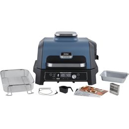 Tischgrill Ninja, B:57cm H:41cm T:51cm, blau, Kontaktgrill_Standgrill_Tischgrill_Teppanyakigrill, "Woodfire Pro Connect XL OG901EU", Elektrischer