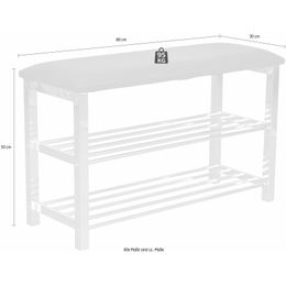 Schuhbank Inosign, B:57cm H:50cm T:30cm, grau, Flur, Sitzb&auml;nke