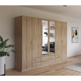 Kleiderschrank Rauch, B:271cm H:210cm T:54cm, braun, Holzwerkstoff, Schlafzimmer, Schr&auml;nke, "Schrank Garderobe W&auml;scheschrank GAMMA in 3 Breiten",