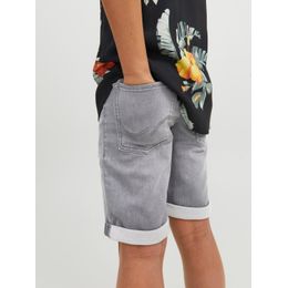 Jack & Jones Jungen Jeansshorts "JJIRICK JJICON SHORTS GE", grau, Gr. 116, JACK & JONES JUNIOR, unifarben, Denim/Jeans, Obermaterial: 88% Baumwolle, 10%