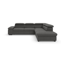 Ecksofa Home Affaire, B:272cm H:73cm T:226cm, braun, Luxus-Microfaser Lederoptik (100% Polyester);Luxus-Microfaser weich (9)0% Polyester / 10%