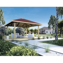 Pavillon Weka, braun, Garten, Pavillons, "Paradies 2", BxT: 380x380 cm