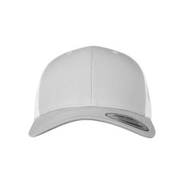 Flexfit Damen Flex Cap "Flexfit Unisex Retro Trucker 2-Tone"silber, wei&szlig;, 60% Baumwolle, 40% Polyester, Caps