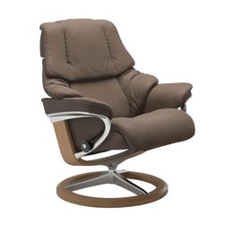 stressless Relaxsessel "Reno" Set, Relaxsessel mit Hocker, mit Hocker, mit Signature Base, Gr&ouml;&szlig;e S, M & L, Gestell Eiche