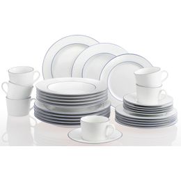 Retsch Arzberg Kombiservice "Geschirr-Set, Service Heike Blaurand", 30 Stk., weiß, Geschirr-Sets, Made in Germany, 30 Teile, für 6 Personen