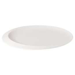 Villeroy & Boch VILLEROY & BOCH Servierplatte "Servierplatte NewMoon ø 37 cm weiß", weiß, Servierplatten