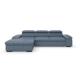 Ecksofa Home Affaire, B:286cm H:73cm T:174cm, blau, Luxus-Microfaser Lederoptik (100% Polyester);Luxus-Microfaser ALTARA NUBUCK (100%