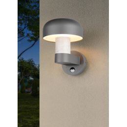 Trio LEUCHTEN Au&szlig;en-Wandleuchte "FRASER, Fassadenbeleuchtung Laterne Pilzform, exkl 1x E27 max 10W IP54", 1, H: 24,5cm, 1 Stk., grau, Leuchten,