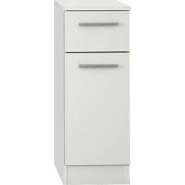 Unterschrank SAPHIR, B:30cm H:81cm T:33cm, wei&szlig;, Spanplatte, Badezimmer, Schr&auml;nke, "Quickset 953 Badschrank mit 1 T&uuml;r und 1 Schublade, 30 cm breit",