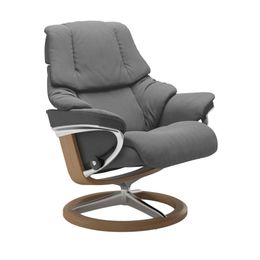 stressless Relaxsessel "Reno" Set, Relaxsessel mit Hocker, mit Hocker, mit Signature Base, Gr&ouml;&szlig;e S, M & L, Gestell Eiche