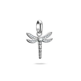 Thomas Sabo Damen Charm-Einhänger "Charm Libellen-Design - Connect", silber, Silber 925 (recycelt), Charms, mit Zirkonia (synth.)