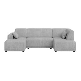 Wohnlandschaft Home Affaire, B:296cm H:80cm T:162cm, grau, 100% Polyester, Sofas, "TAMMO", U-Form