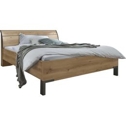 Futonbett Wiemann, B:209cm L:218cm, braun, Betten, "Monaco, 4-fache Liegeh&ouml;henverstellung", mit stilvollem Holzkopfteil, Made in Germany