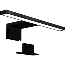 B.K.LICHT Spiegelleuchte "BK Spiegellampe Bad, neutralweiße Lichtfarbe, klemmbar", 1, H: 3,6cm, 1 Stk., schwarz, Badezimmer, Leuchten, 8W, 4.000K