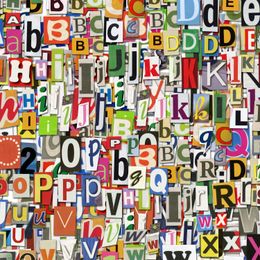 XXL-Wandbild queence, B:120cm H:120cm T:2,5cm, bunt, Polyester, Wohnzimmer, Bilder, "Akustikbild Buchstaben", Einfache Akustikl&ouml;sung ohne
