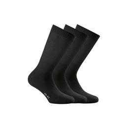 Rohner Socks Herren Kurzsocken "Socken sport 3-er pack 3er Pack", Gr. 47, schwarz, Obermaterial: 75% Baumwolle CO. 23% Polyamid PA. 2% Elasthan EL.,